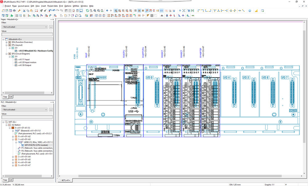 EPLAN Electric P8과 Melsoft iQ Works의 통합 | 공학